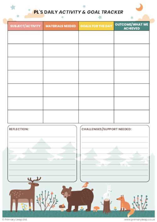 Teaching-essentials: PL's Daily Activity & Goal Tracker