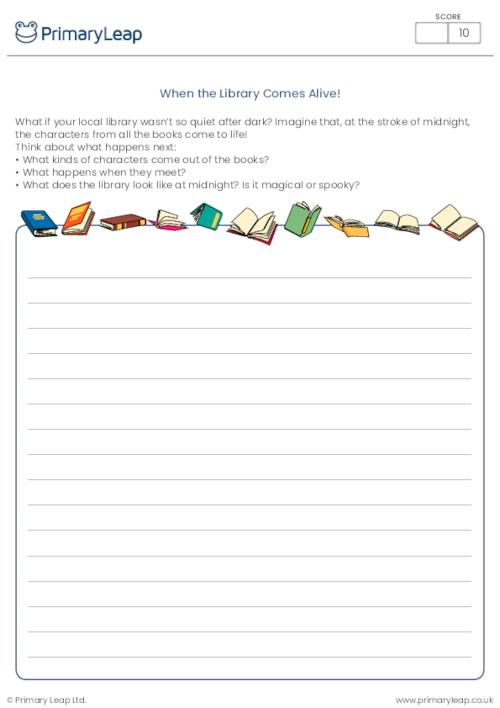 Year 5 - English: The Library at Midnight – A Creative Writing ...