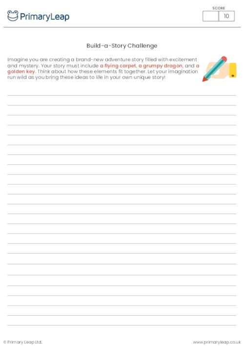 Year 6 - English: Build-a-Story Challenge – Creative Writing Task for UKS2