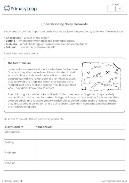KS2 - Events: Identifying Story Elements - The Lost Treasure