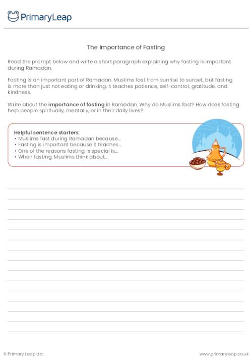Festivals-and-holidays: The Importance of Fasting – Ramadan KS2 Writing ...