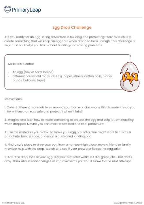Events: Egg Drop Challenge – STEM Activity
