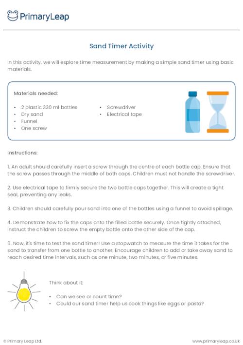 : Sand Timer Activity – STEM Experiment on Time