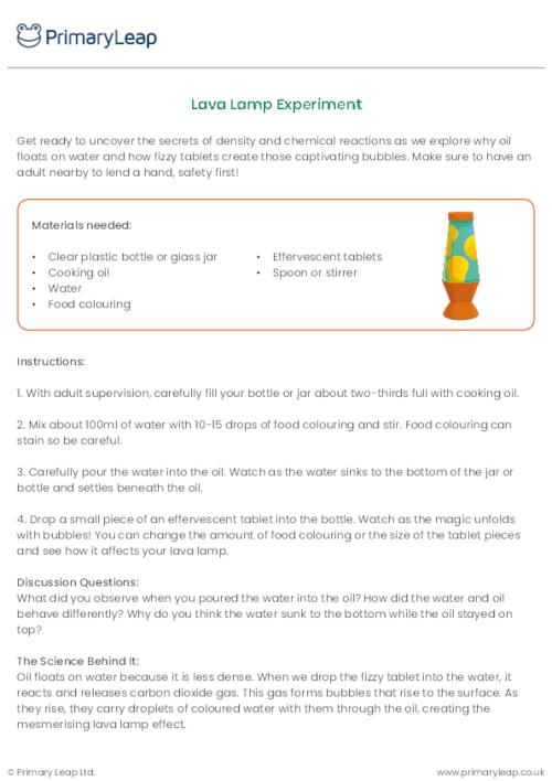 Events: Lava Lamp Experiment