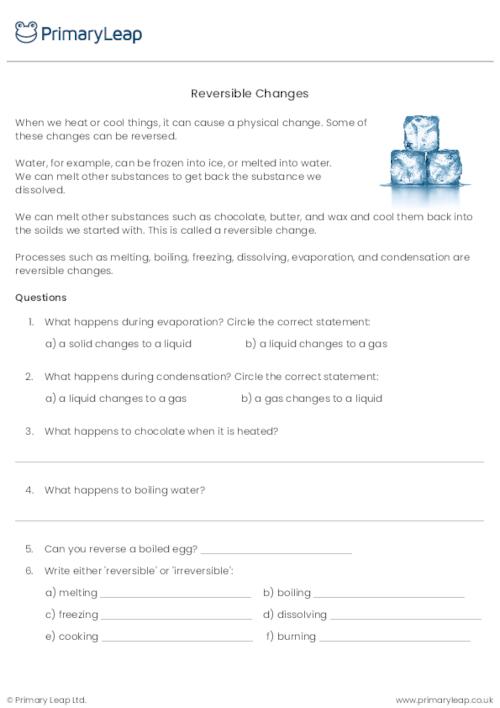 Events: Reversible Changes: What Can Change Back?
