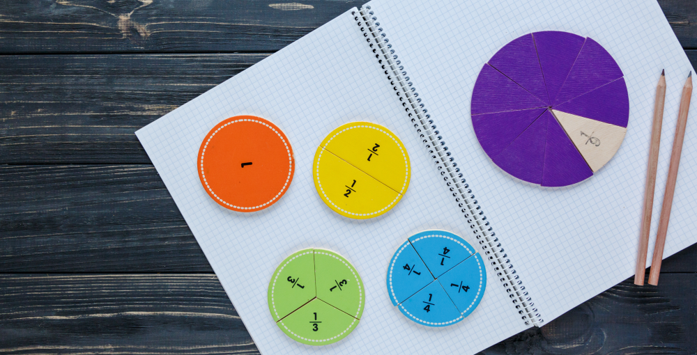 Maths: Kids Learn To Calculate Fractions From Pie Shaped Diagrams ...