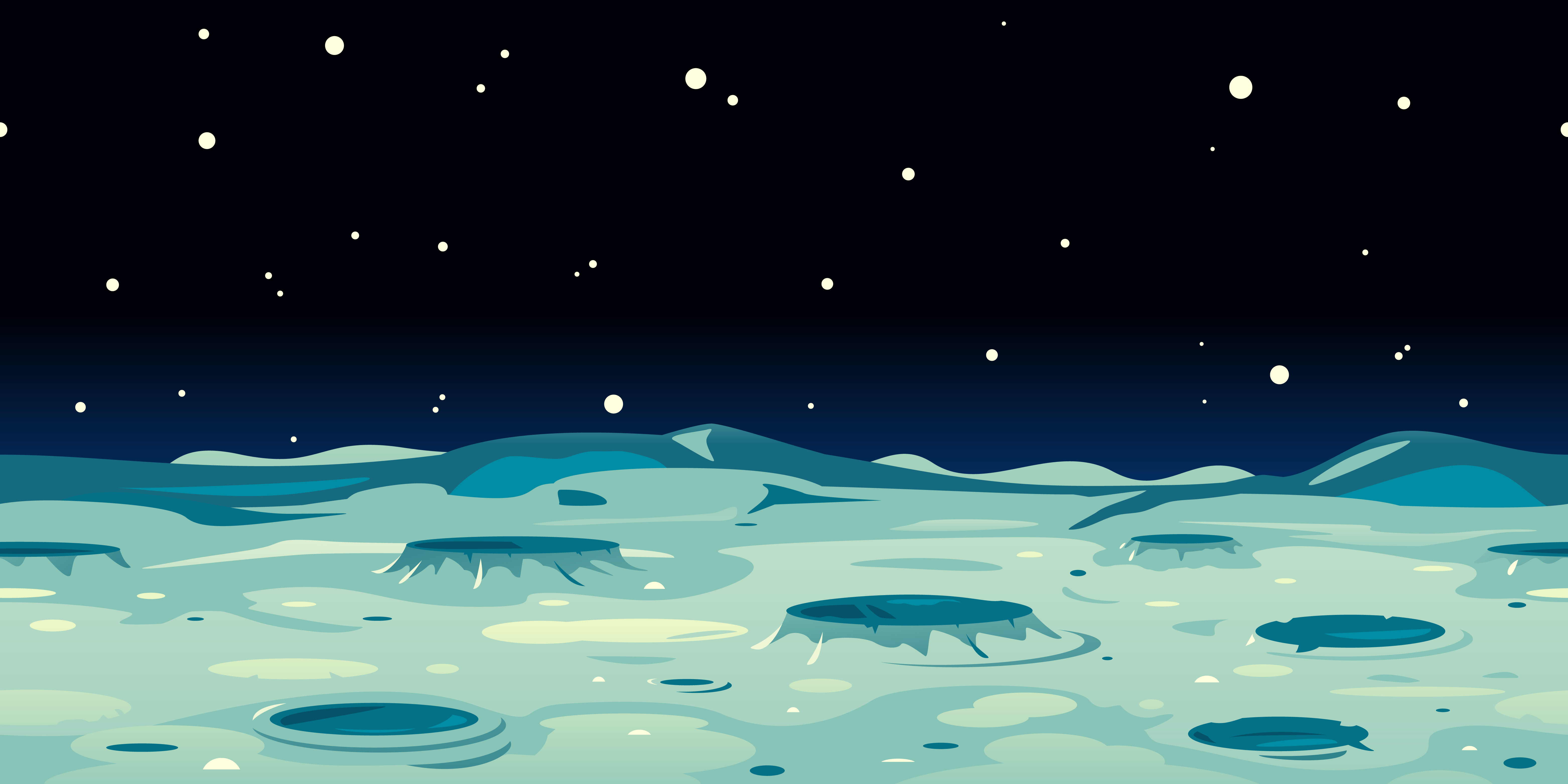 Cartoon Moon Surface