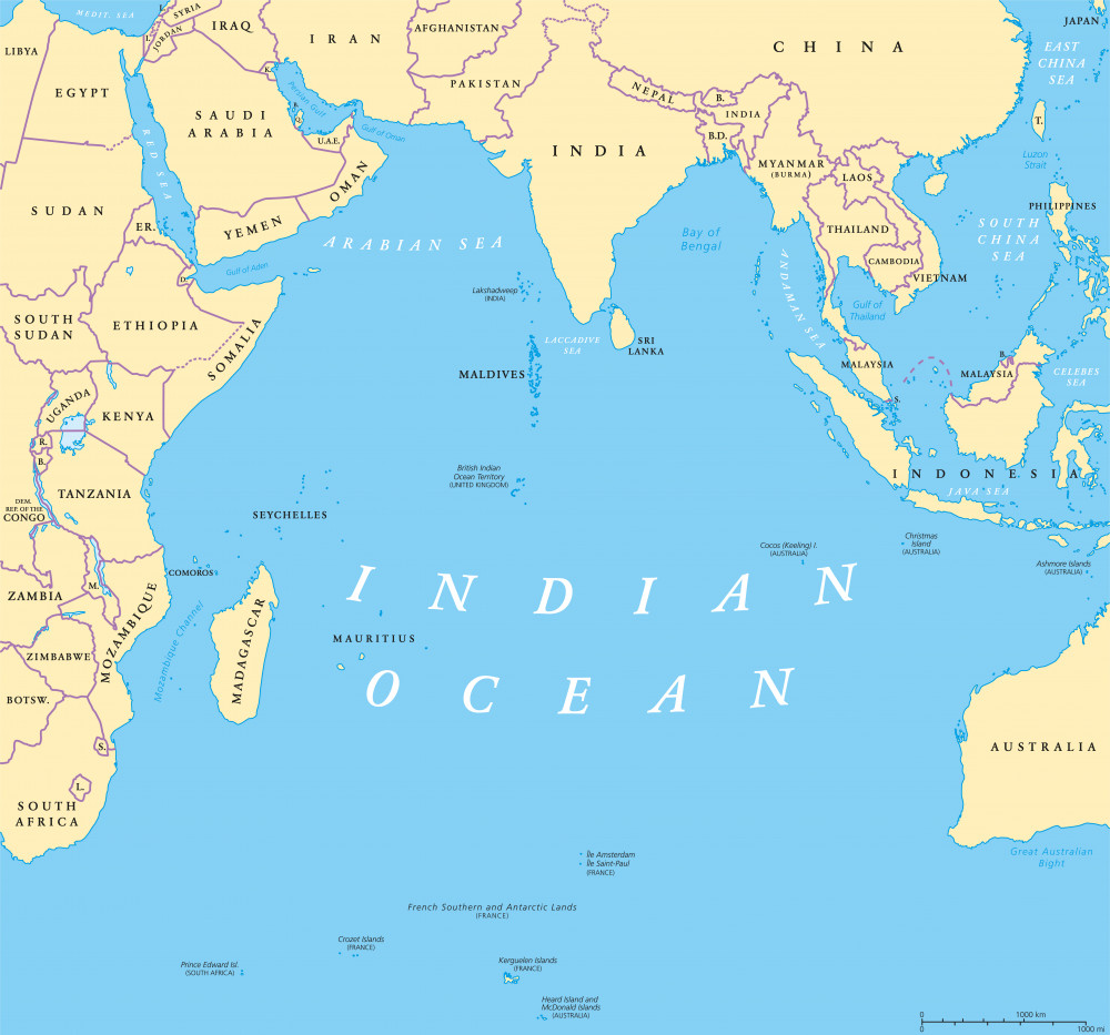 Geography: Indian Ocean: Level 1 activity for kids | PrimaryLeap.co.uk